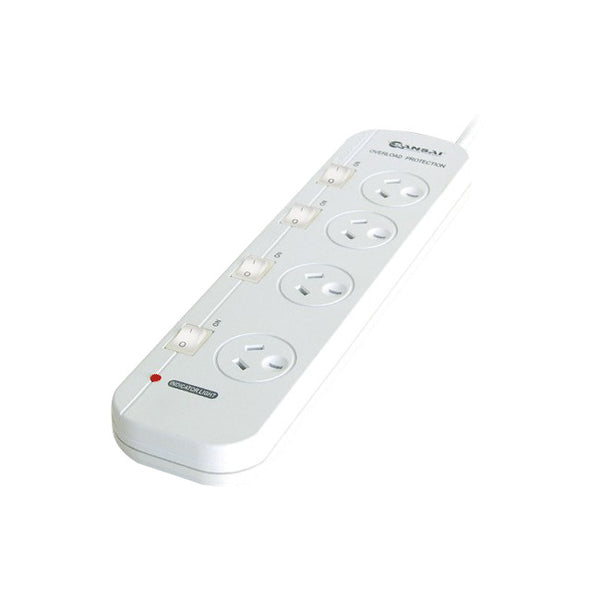PAD054SW 4 WAY POWER BOARD WIDE SPACING INDIVIDUALLY SWITCHED SANSAI 3