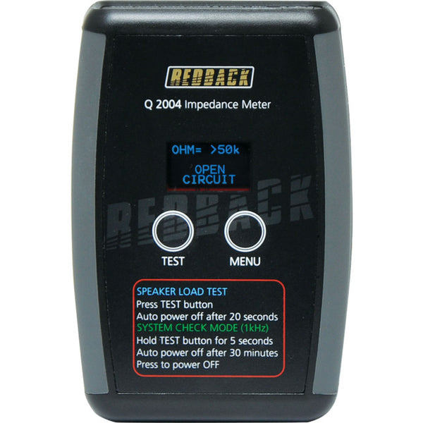 Q2004 DIGITAL AUDIO IMPEDANCE METER REDBACK Q2004